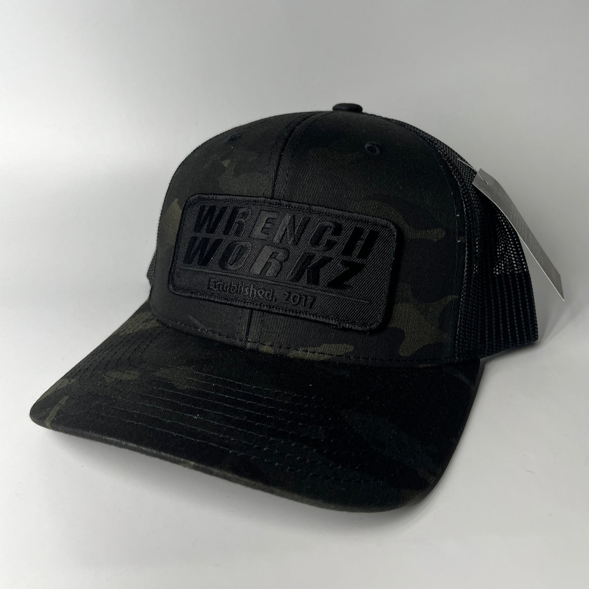 Black Stacked Snapback Hat – WrenchWorkz